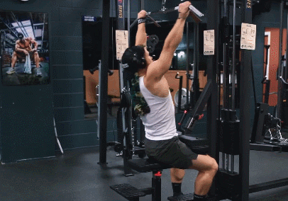 Train high pull down, choose 4 different grip distances to make your ...