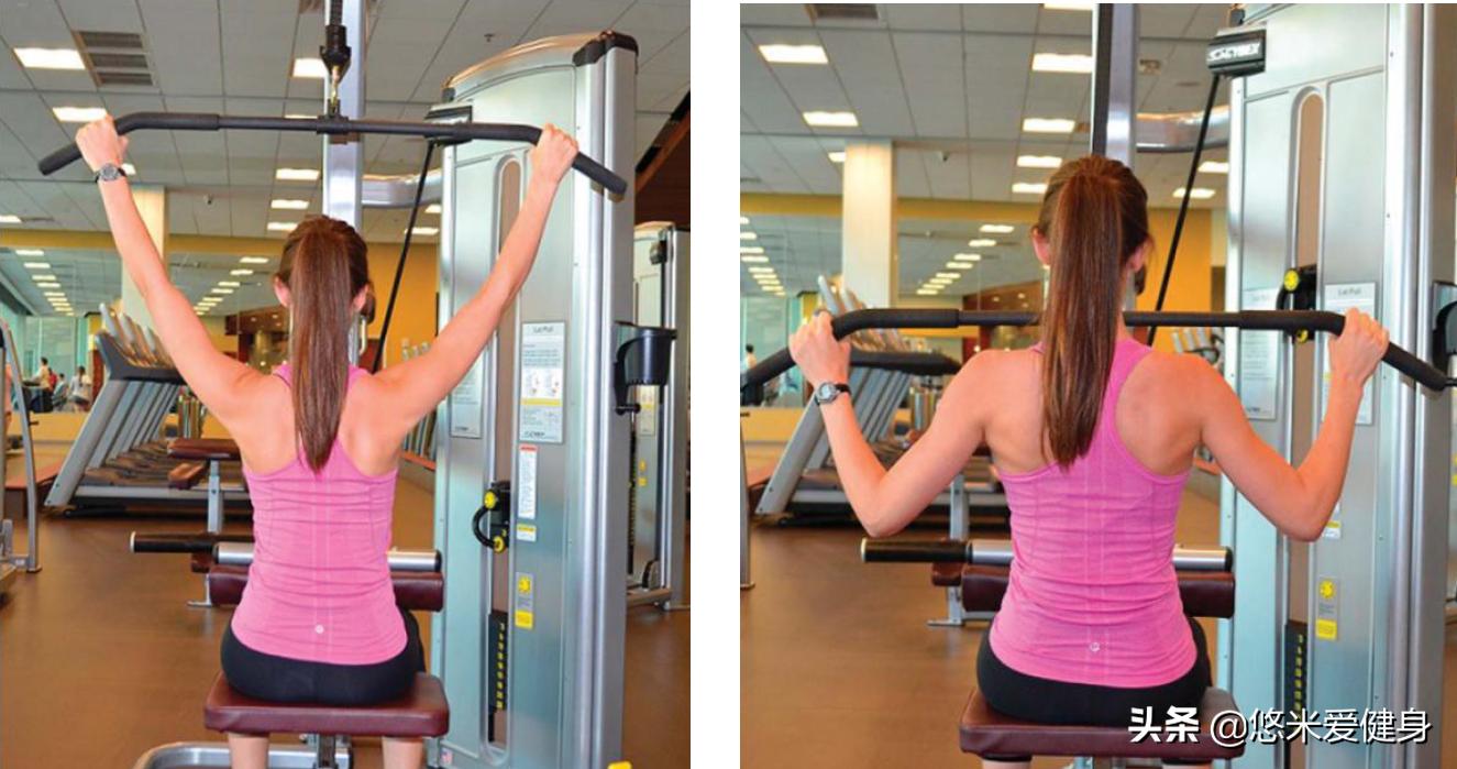 Train high pull down, choose 4 different grip distances to make your ...