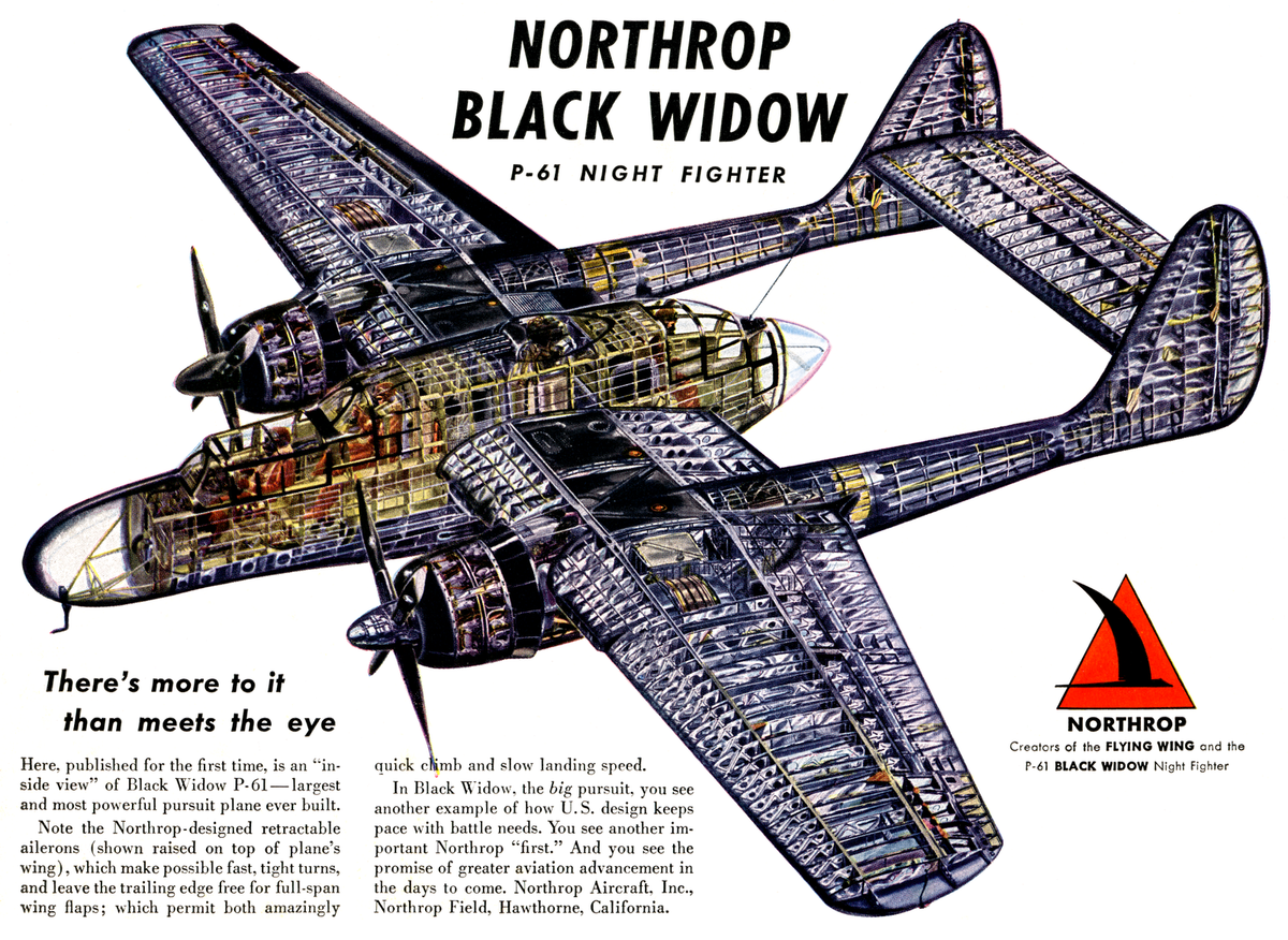 American night fighter Northrop P-61 "Black Widow" (Black Widow) - iNEWS