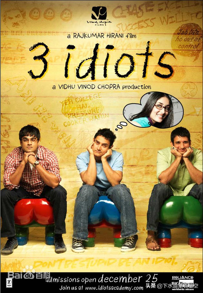 The world's most worth watching movie "Three Fools Havoc in Bollywood ...