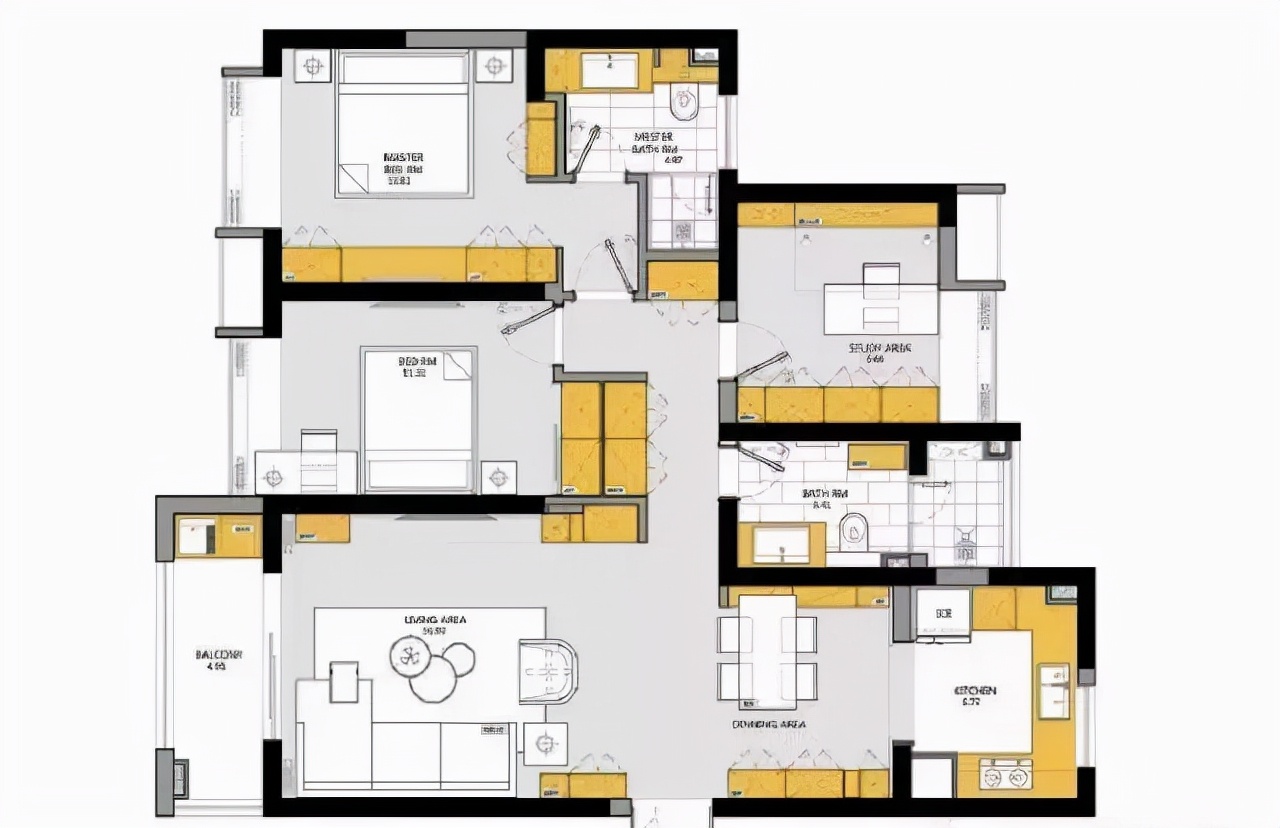 A simple three-room new house of 117 square meters, spent 120,000 to ...
