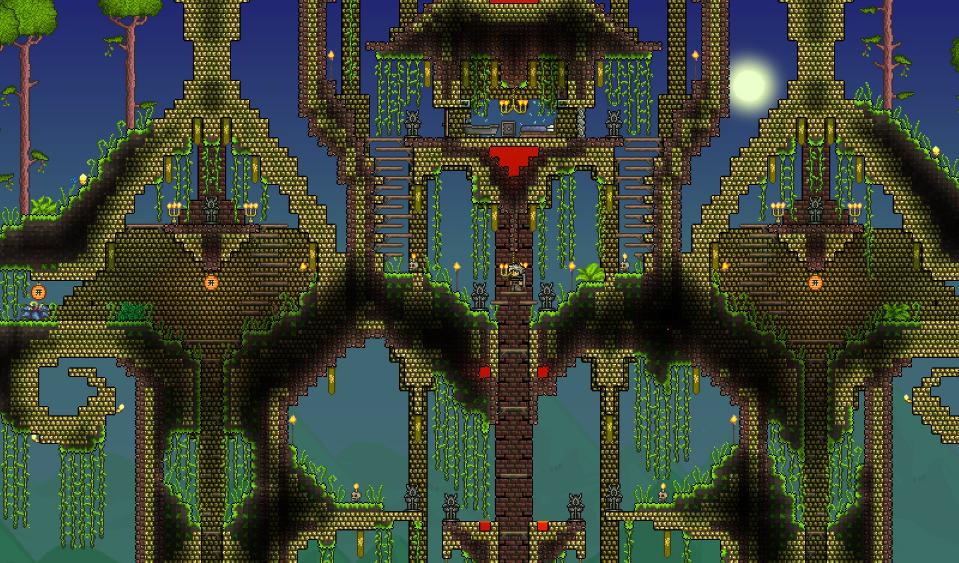 "Terraria Mobile Games": Either terrain solution, or multiple tunnels ...