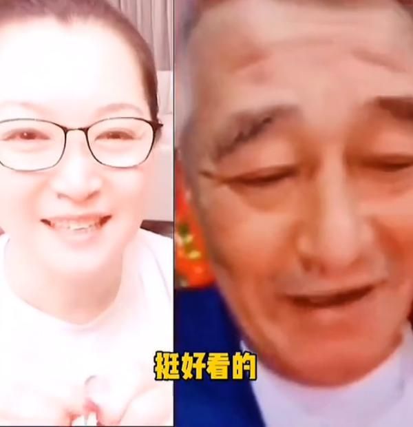 The video of Zhao Benshan and his wife, with grey hair and puffy eye ...