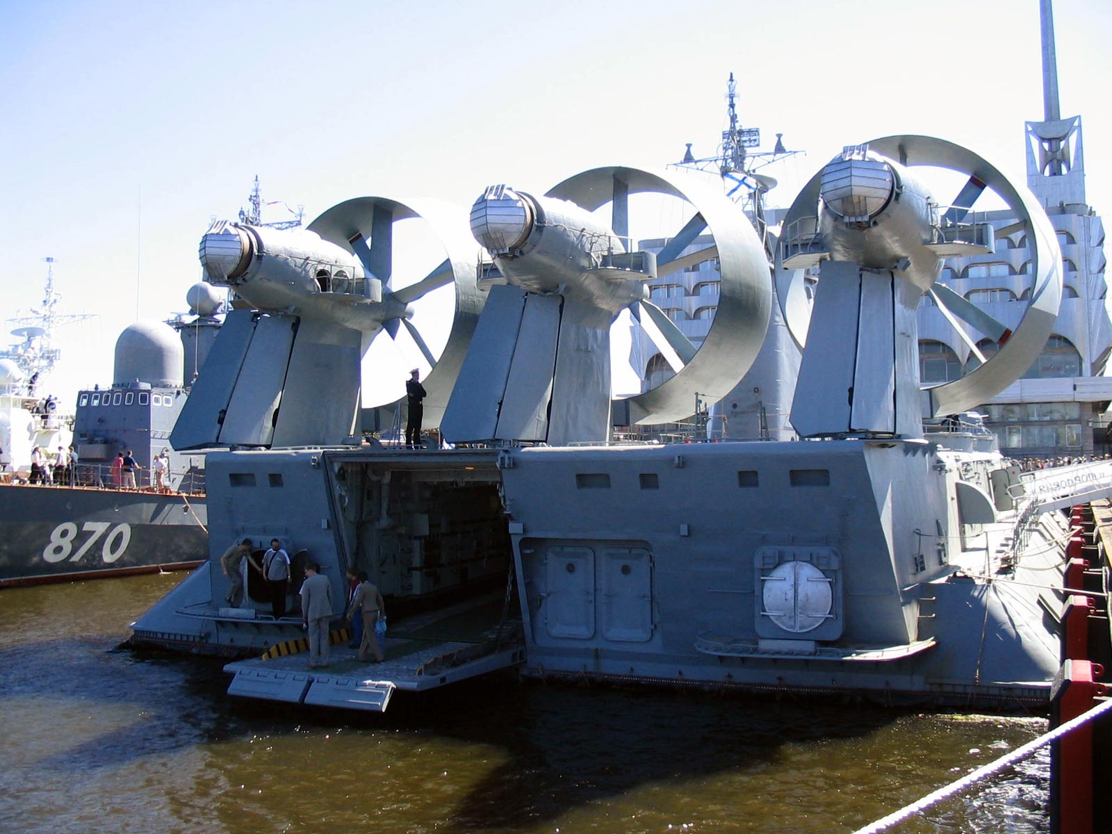 Picture of the European Bison 100, the air cushion landing ship that ...