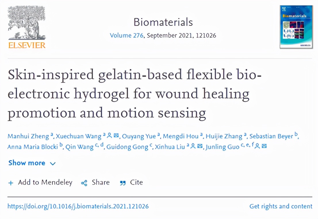 Skin-inspired flexible bio-electronic gelatin hydrogel, used to promote ...