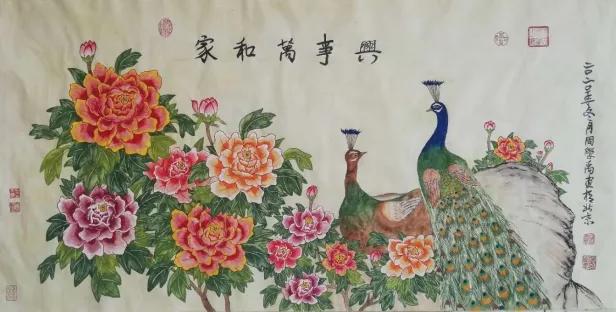 Zhou Xueyu's paintings and calligraphy works as a gift for the 100th ...