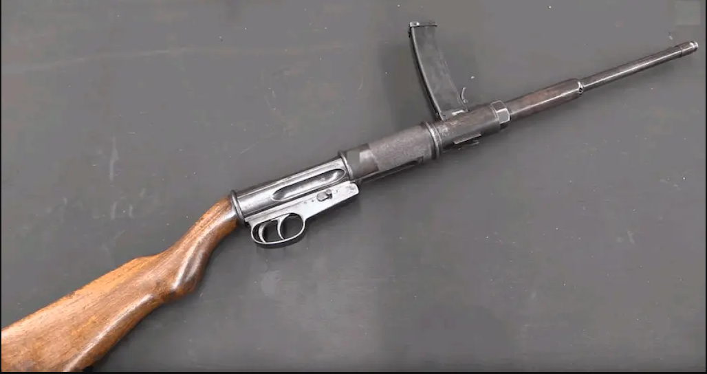 A submachine gun modified with light machine guns, the cold door, the ...