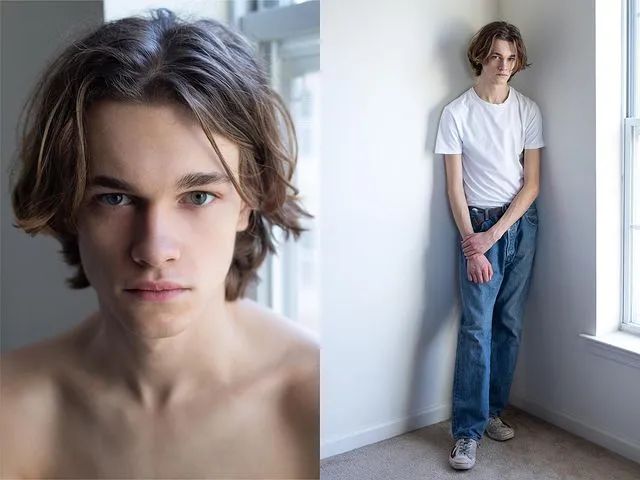 The 19-year-old male model looks like the little plum from the "Titanic ...