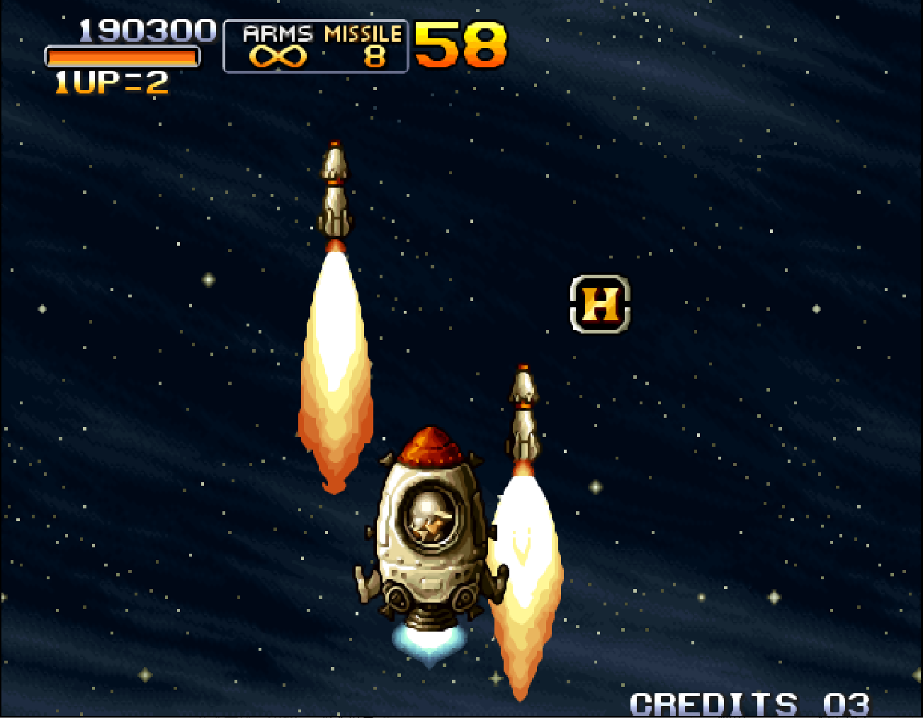 The classic arcade "Metal Slug 3" vehicle is opened correctly, you ...