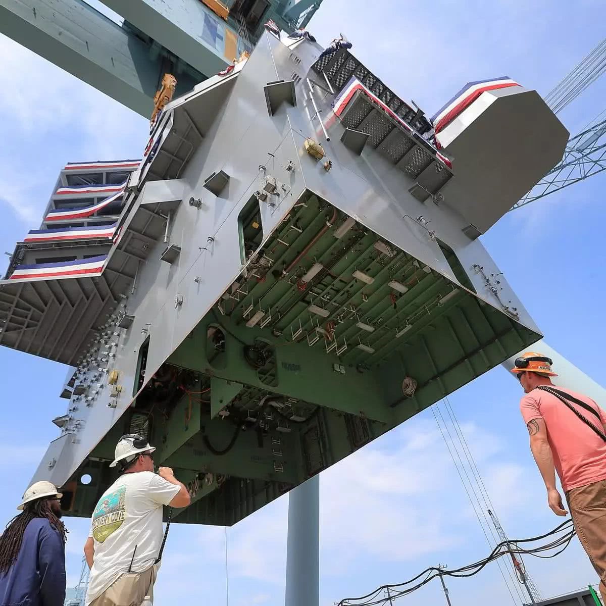 The carrier's combat intelligence command center CIC is not on the ship ...