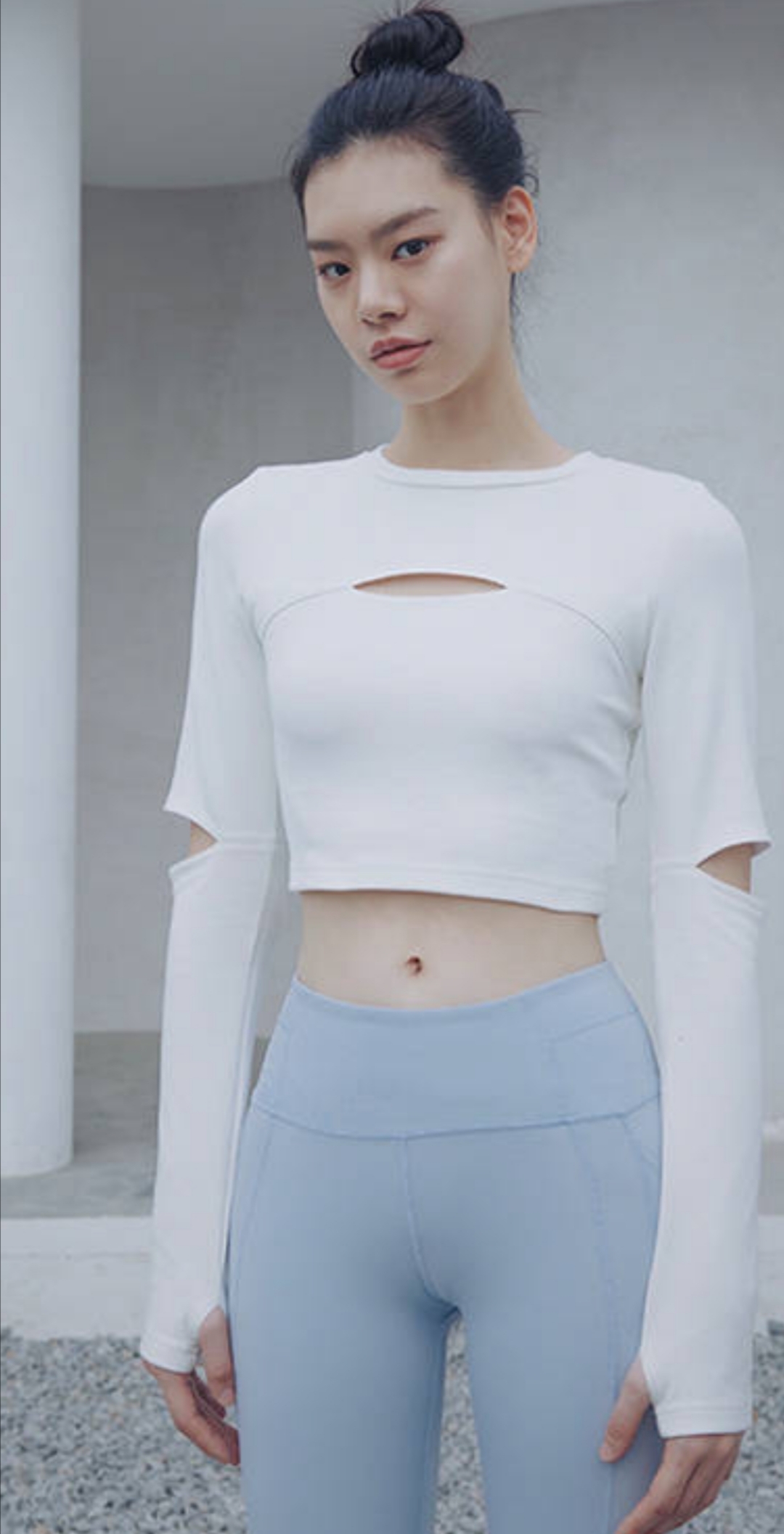 42-year-old goddess Gao Yuanyuan wears leggings for fitness, her body ...