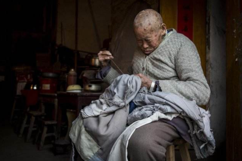 An 85-year-old monk who lives in seclusion in the mountains, once cut ...