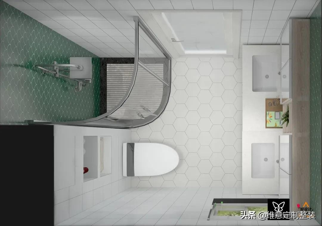 The 4m2 bathroom is so perfect, just copy it for the small apartment ...