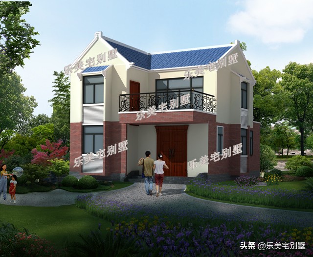 6 sets of design drawings of two-story small villas in the countryside ...