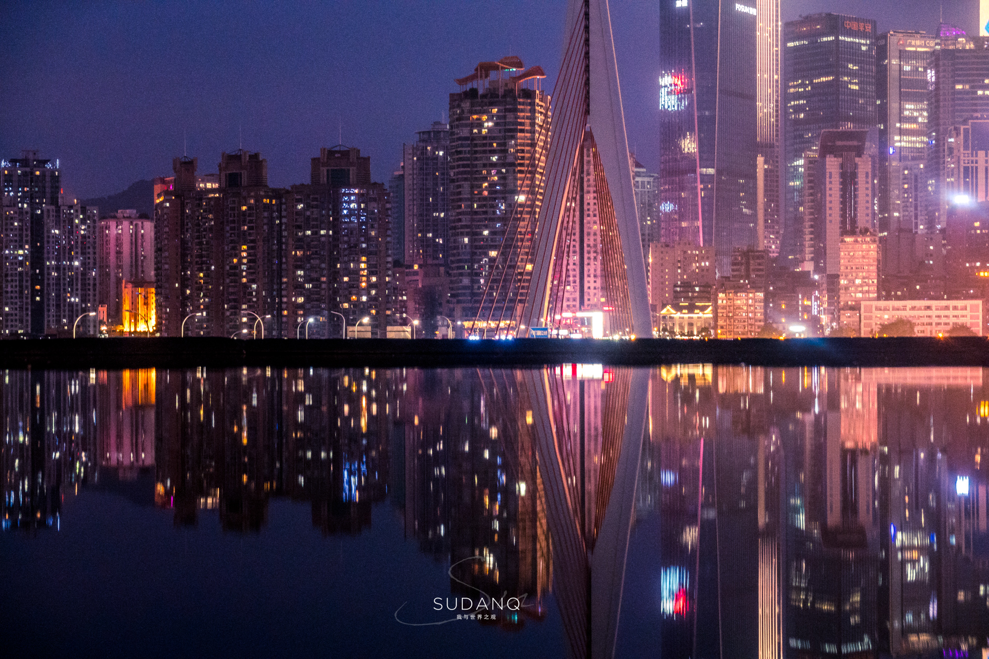 Chongqing Qiansimen Bridge, the world's largest single-tower, single ...