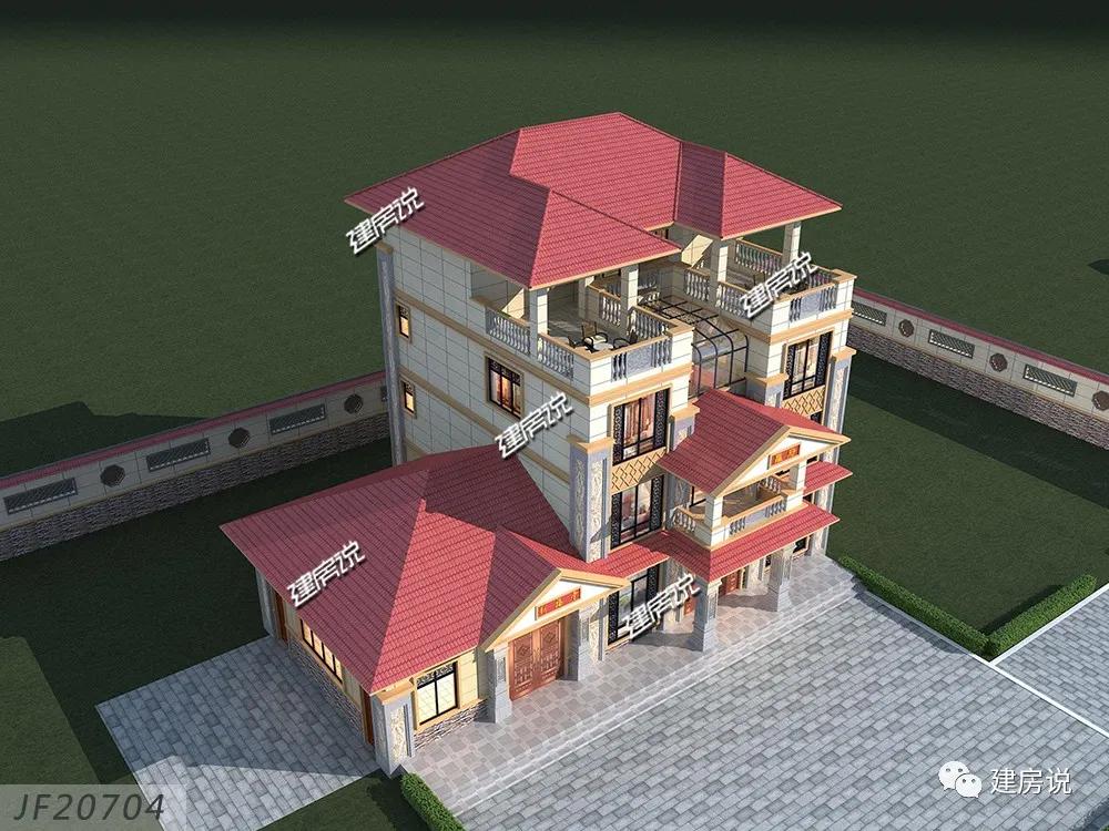 Four-storey new Chinese-style villa with a high-class and gorgeous ...