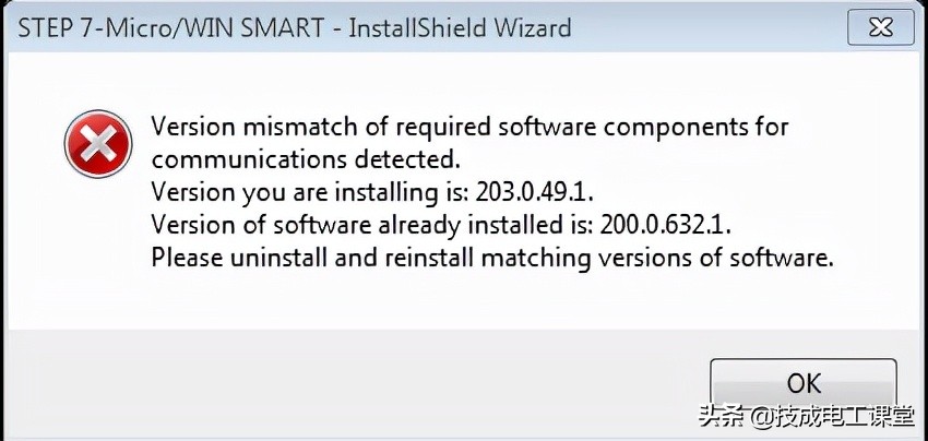 The solution to the installation error of STEP 7-MicroWIN SMART ...