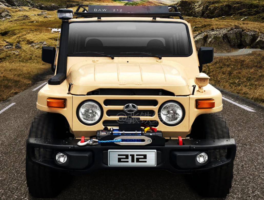 BJ212 exposed off-road version, equipped with Wrangler front bumper, powered by Mitsubishi 2.4T ...