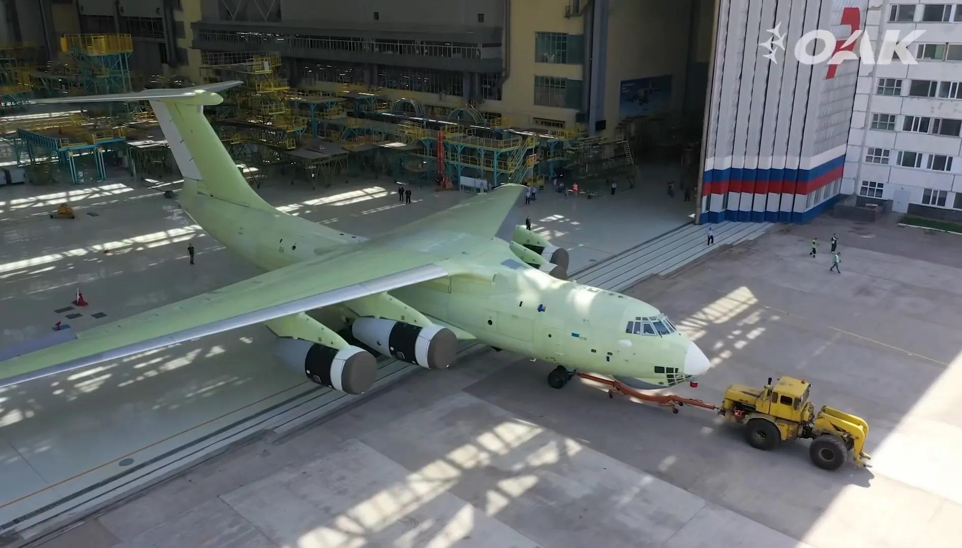 The Il-76MD-90A produced by the new assembly line of the Russian ...