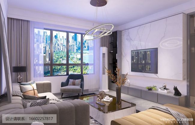 Appreciation of modern and simple decoration style of 129 square meters ...