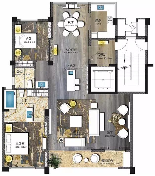 110 square meters apartment, six plan schemes, six design principles ...