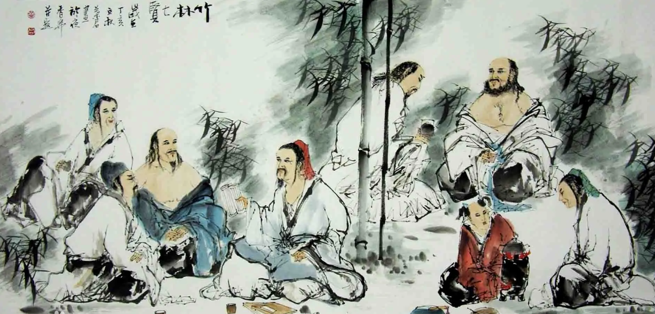 Seven Sages in the Bamboo Forest: Ji Kang died, Ruan Ji cried, the ...