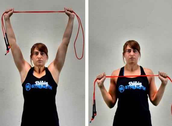 3 strokes with elastic band to help you exercise your upper body ...