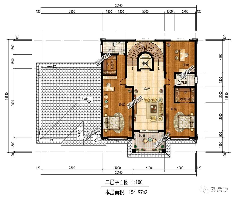 Four-storey new Chinese-style villa with a high-class and gorgeous ...
