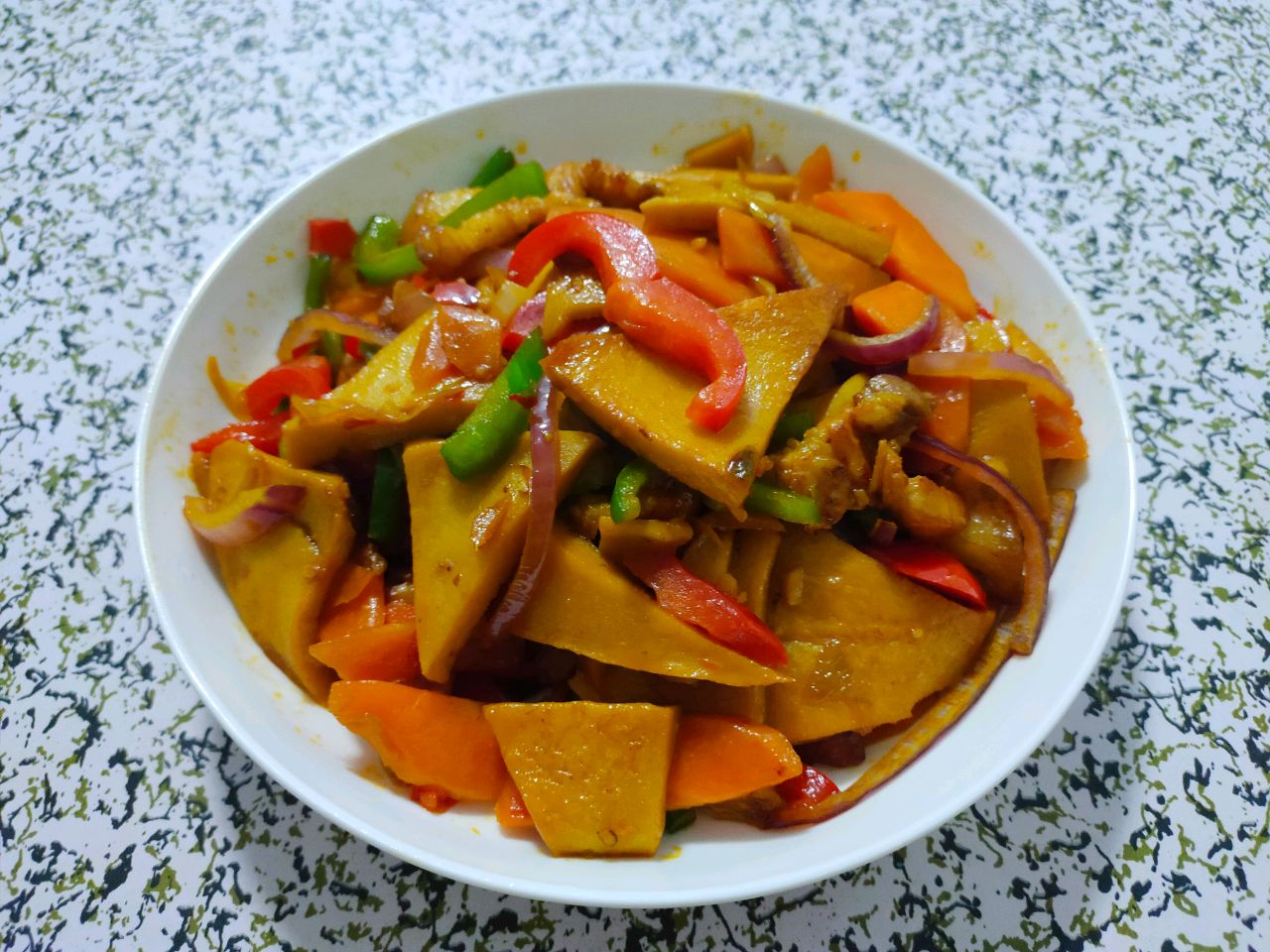 Appetizing small stir-fry: dry pot Chiba tofu, spicy and salty, soft ...