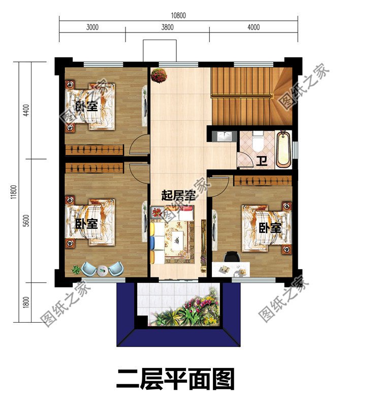 A 110-square-meter two-story building suitable for rural construction ...