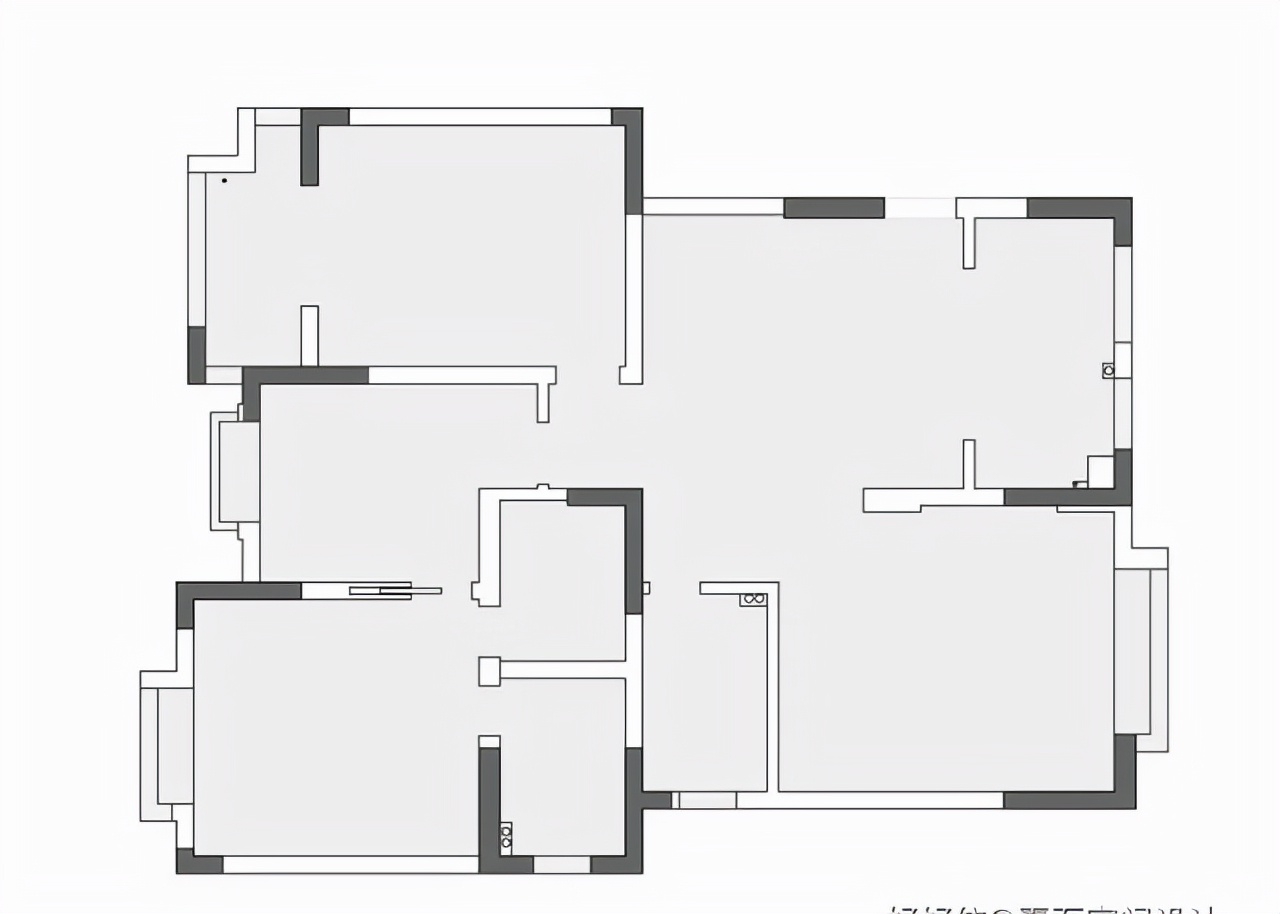 129 square meters of modern style, cleverly set up hanging cabinets ...