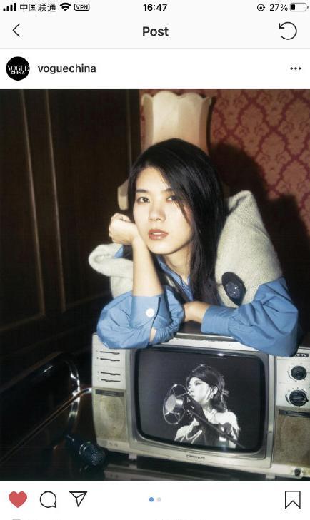 Sharp and poisonous talk show actress Yang Li, shooting VOGUE September ...