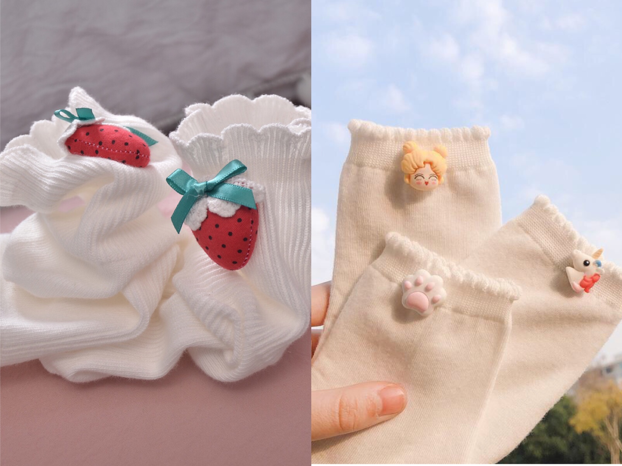 "Fishnet socks" have become popular recently, and Song Yanfei and Wu ...