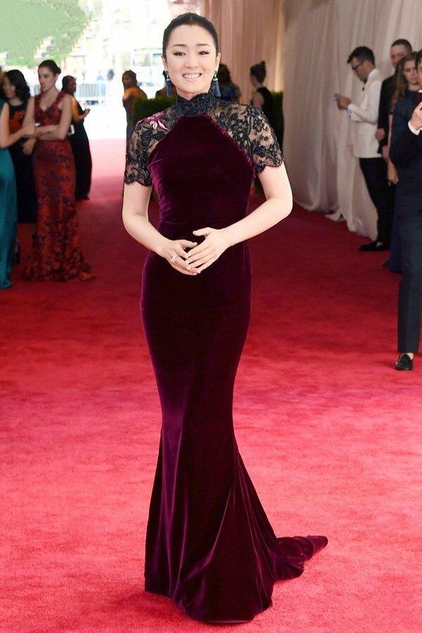 The most beautiful is Gong Li wearing a cheongsam dress, with noble ...