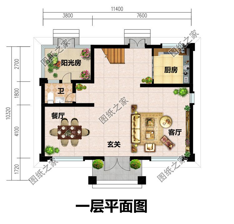 A 110-square-meter two-story building suitable for rural construction ...