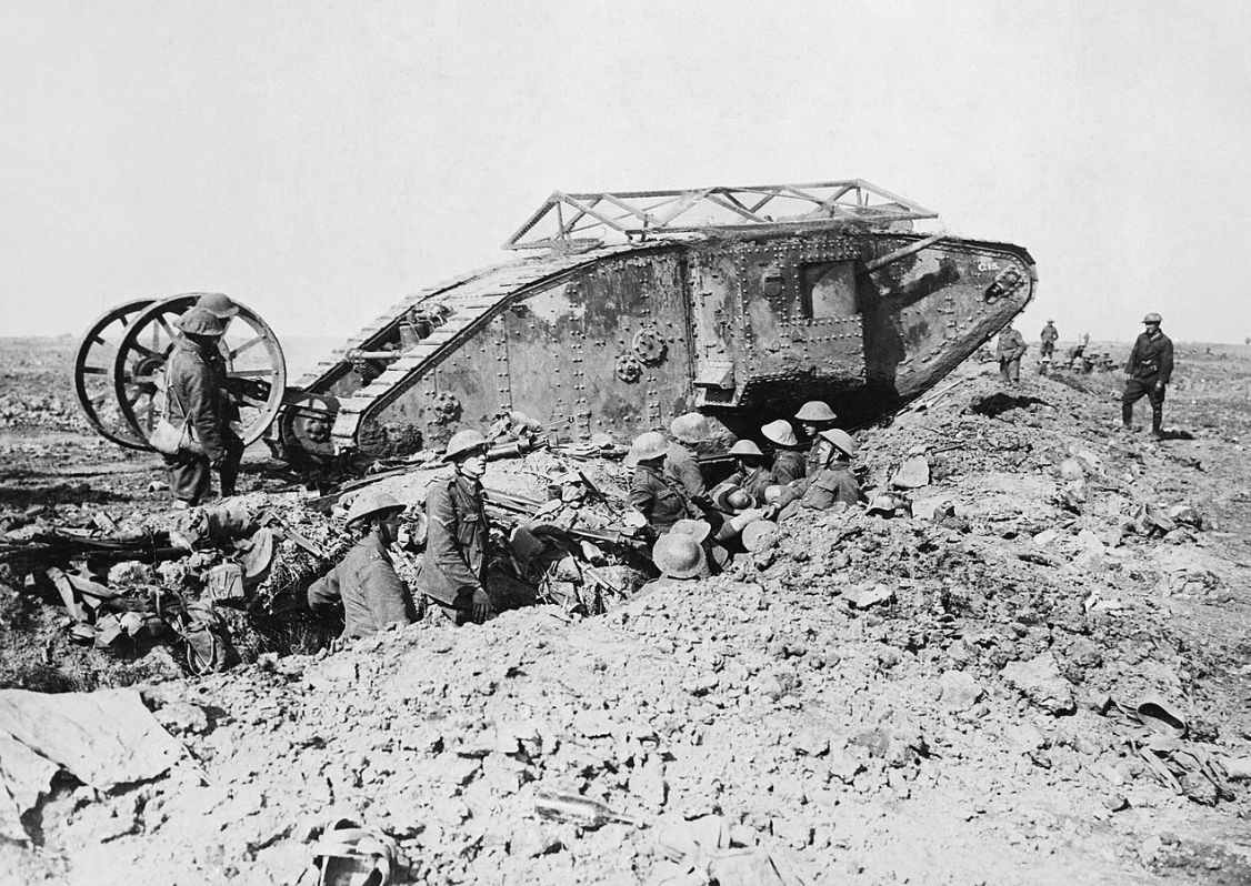 The first large-scale tank assault in human history, the British tank ...
