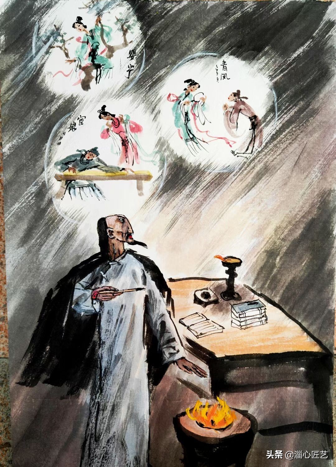 Pu Songling painted by the artist Yan Xiangong - iNEWS