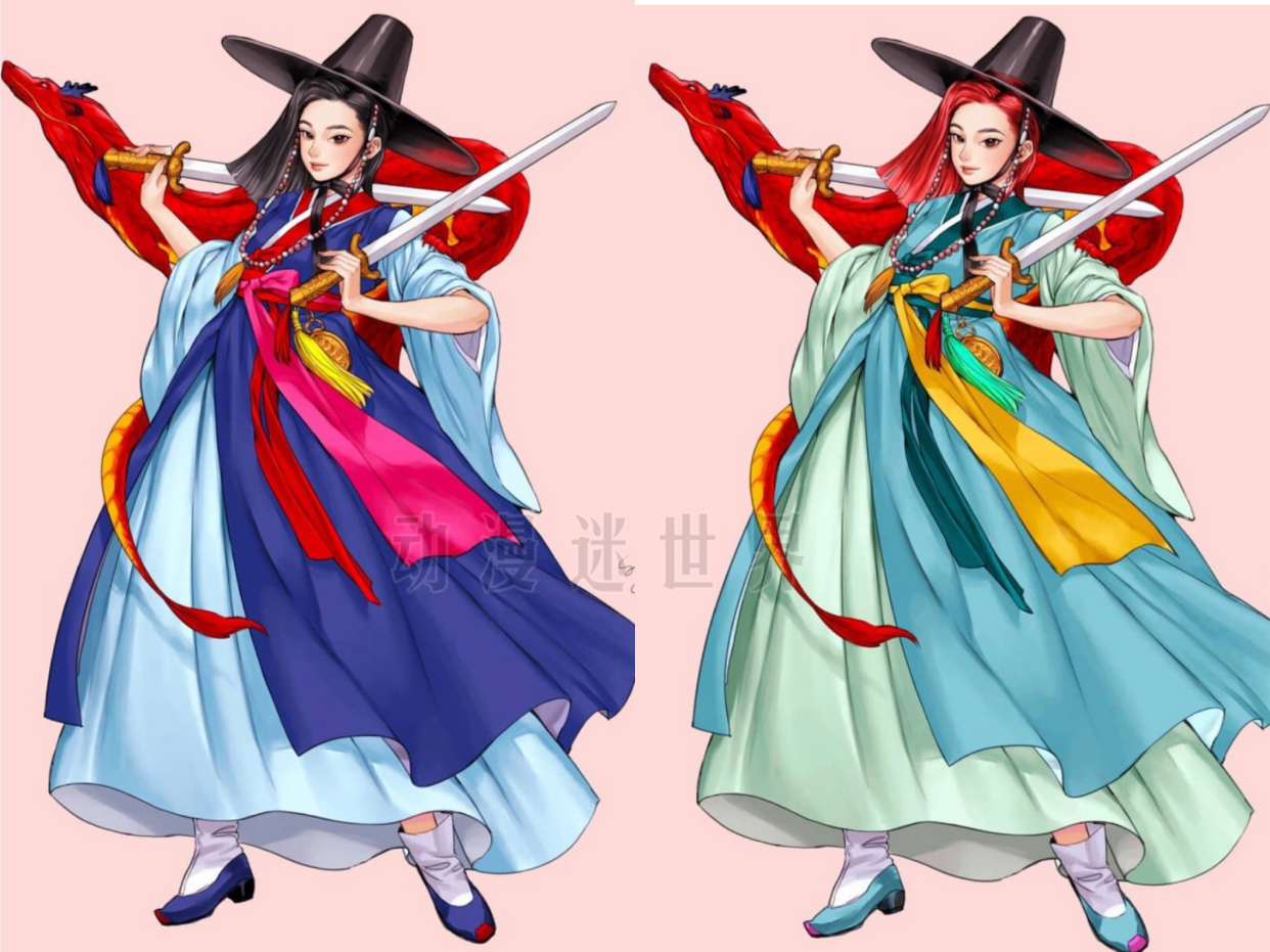 The Disney princess wearing "Hanbok", the artist created two faces, and ...