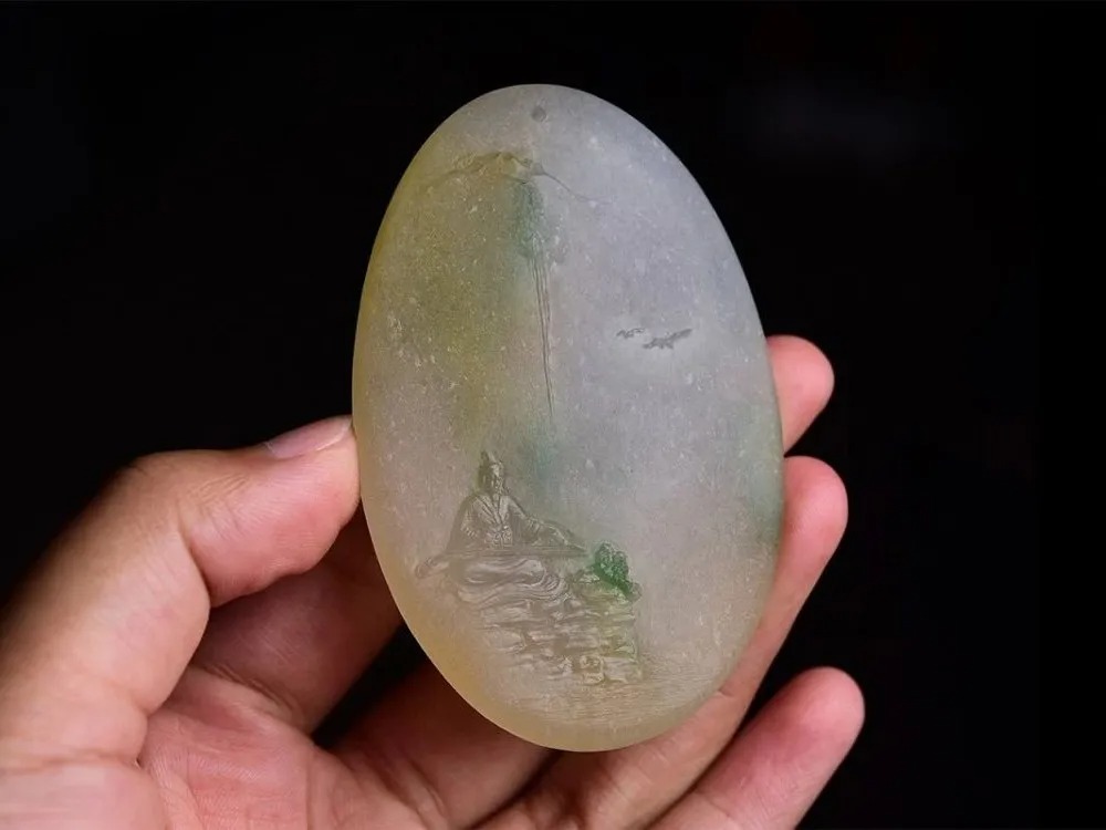 I am a jade carver. Two pieces of Da Makan jadeite wool of the same ...