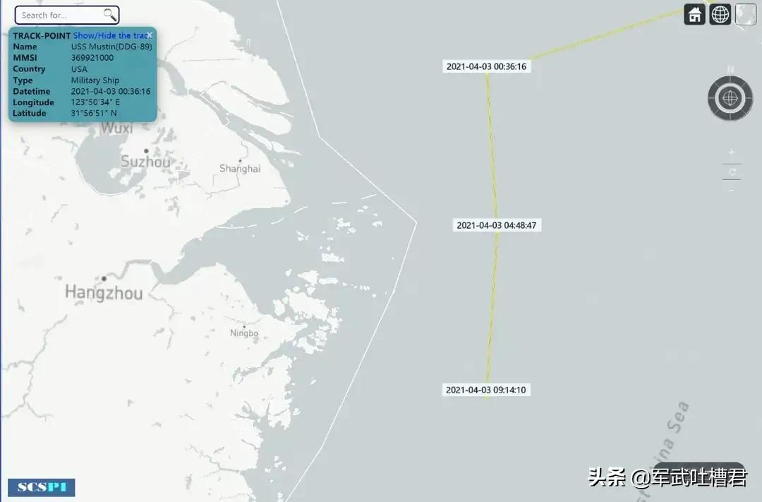 The US warship is approaching the mouth of the Yangtze River, only 168 ...