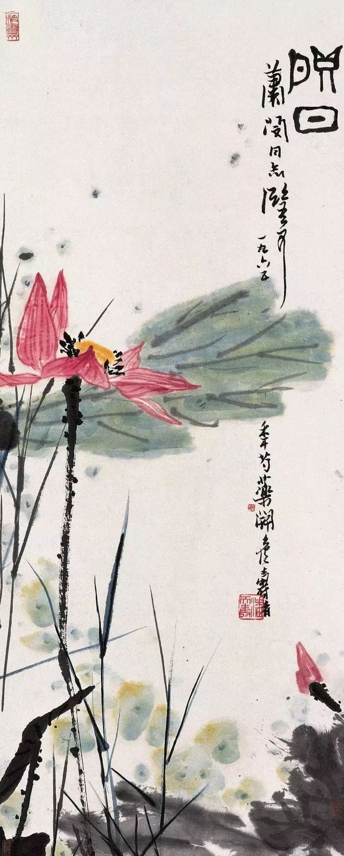 Risky! Pan Tianshou's paintings are very open and close, with old and ...