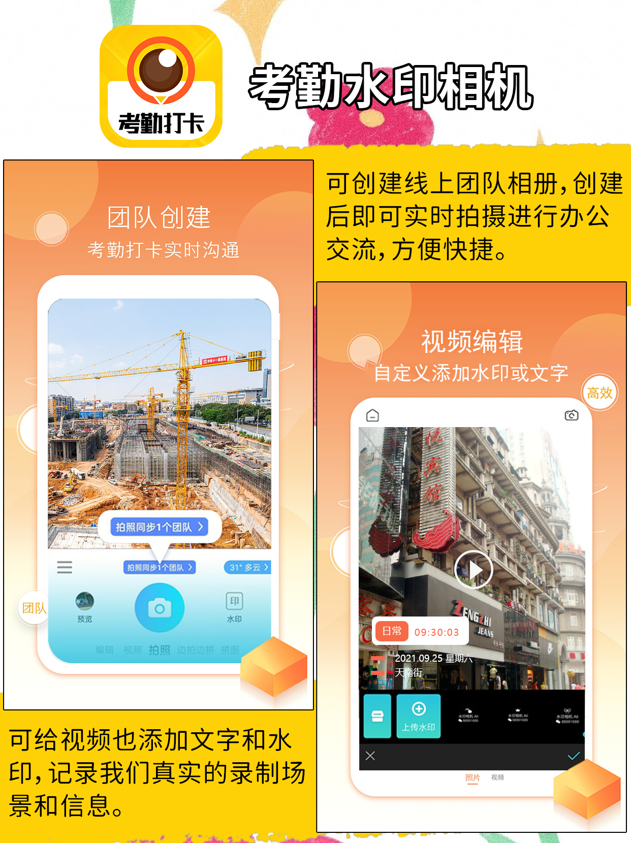 Time Attendance Watermark Camera/Highlight Recorder for Time Card ...