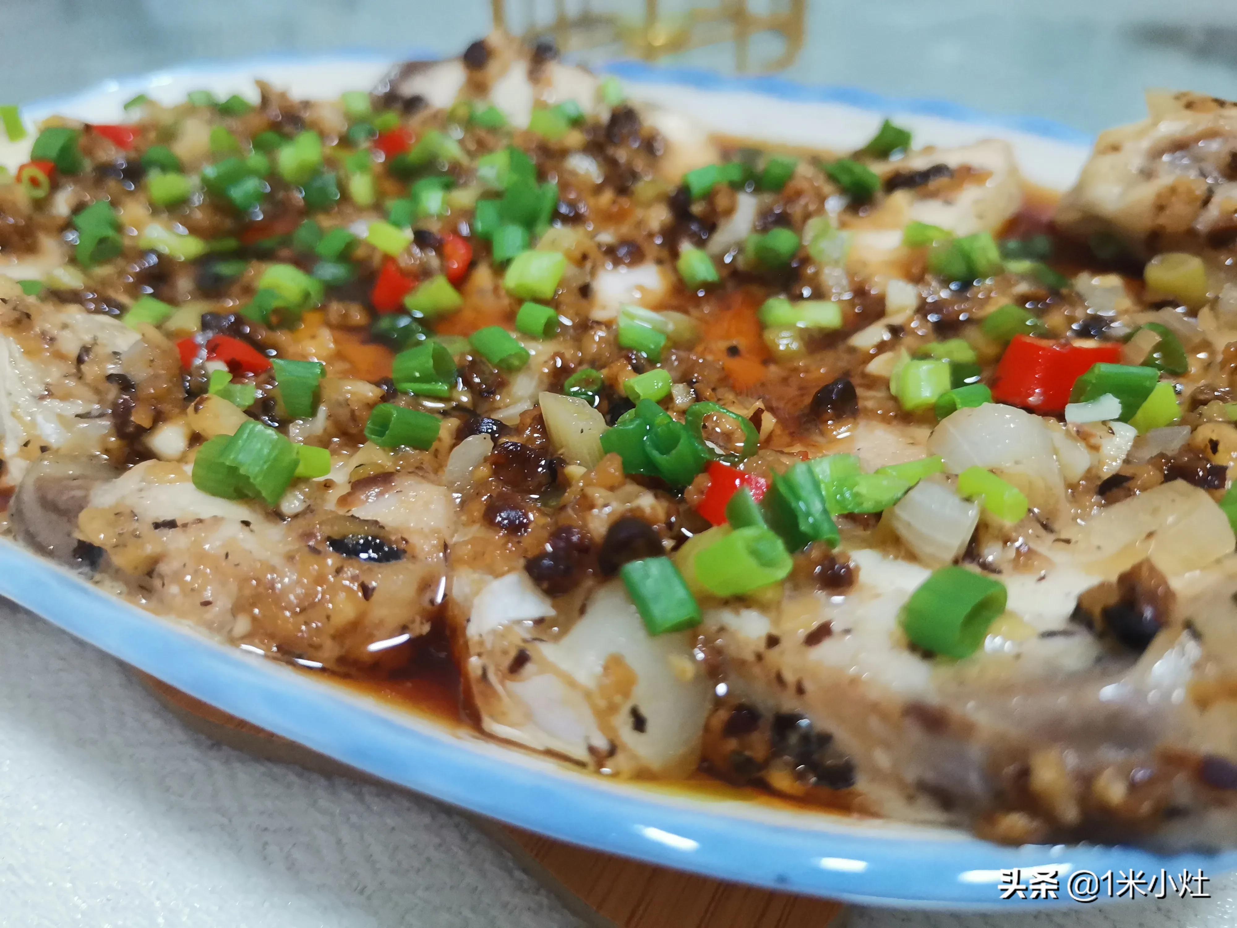 Cantonese-style steamed fish belly with black bean sauce, healthy ...