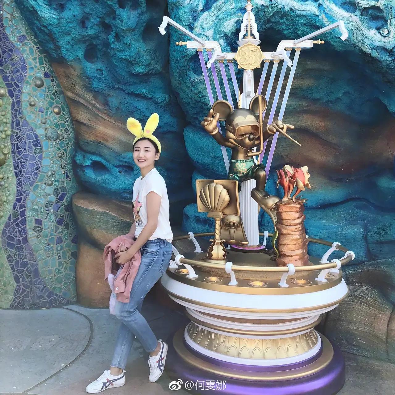 He Wenna, who has been married, is still the beautiful trampoline ...