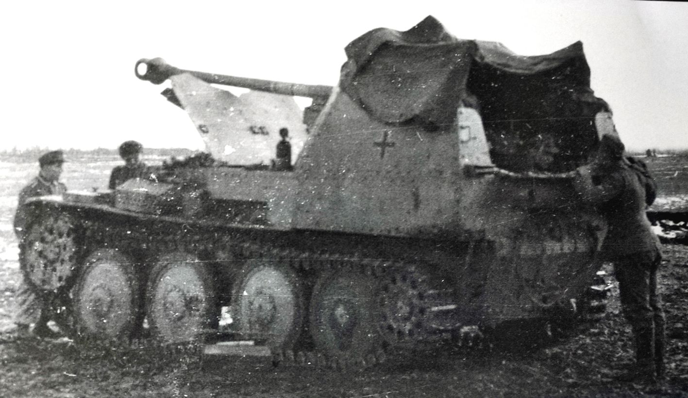 German tank destroyer of World War II "Weasel" anti-tank gun vehicle ...