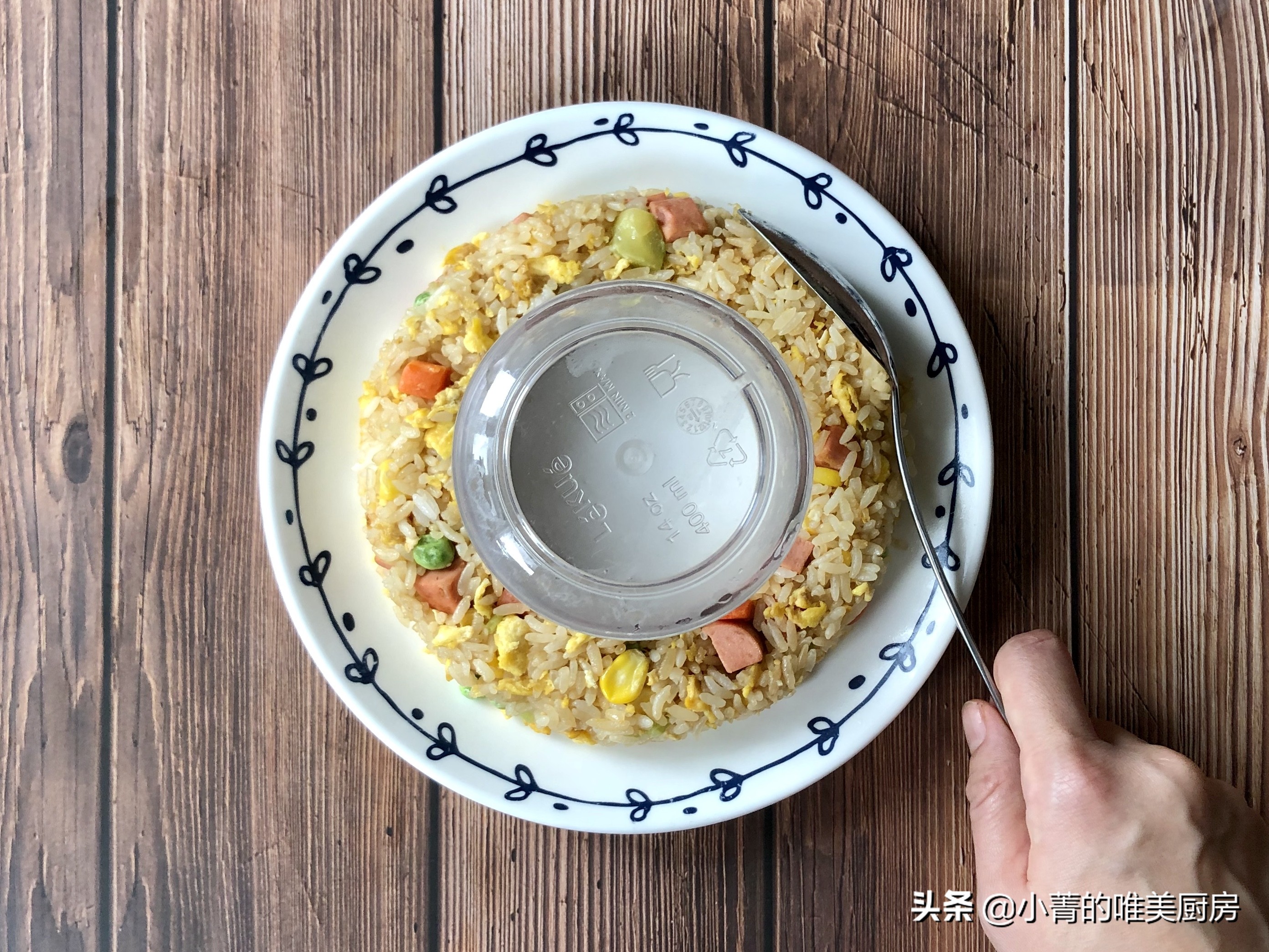 Christmas surprise food, beautiful garland fried rice, simple method ...