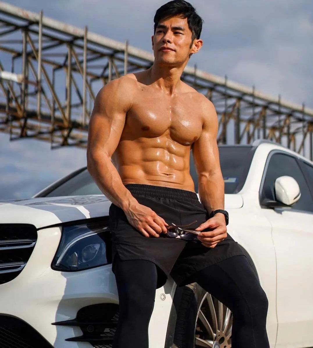 Muscle fitness internet celebrity, known as Dong Chou in the fitness ...