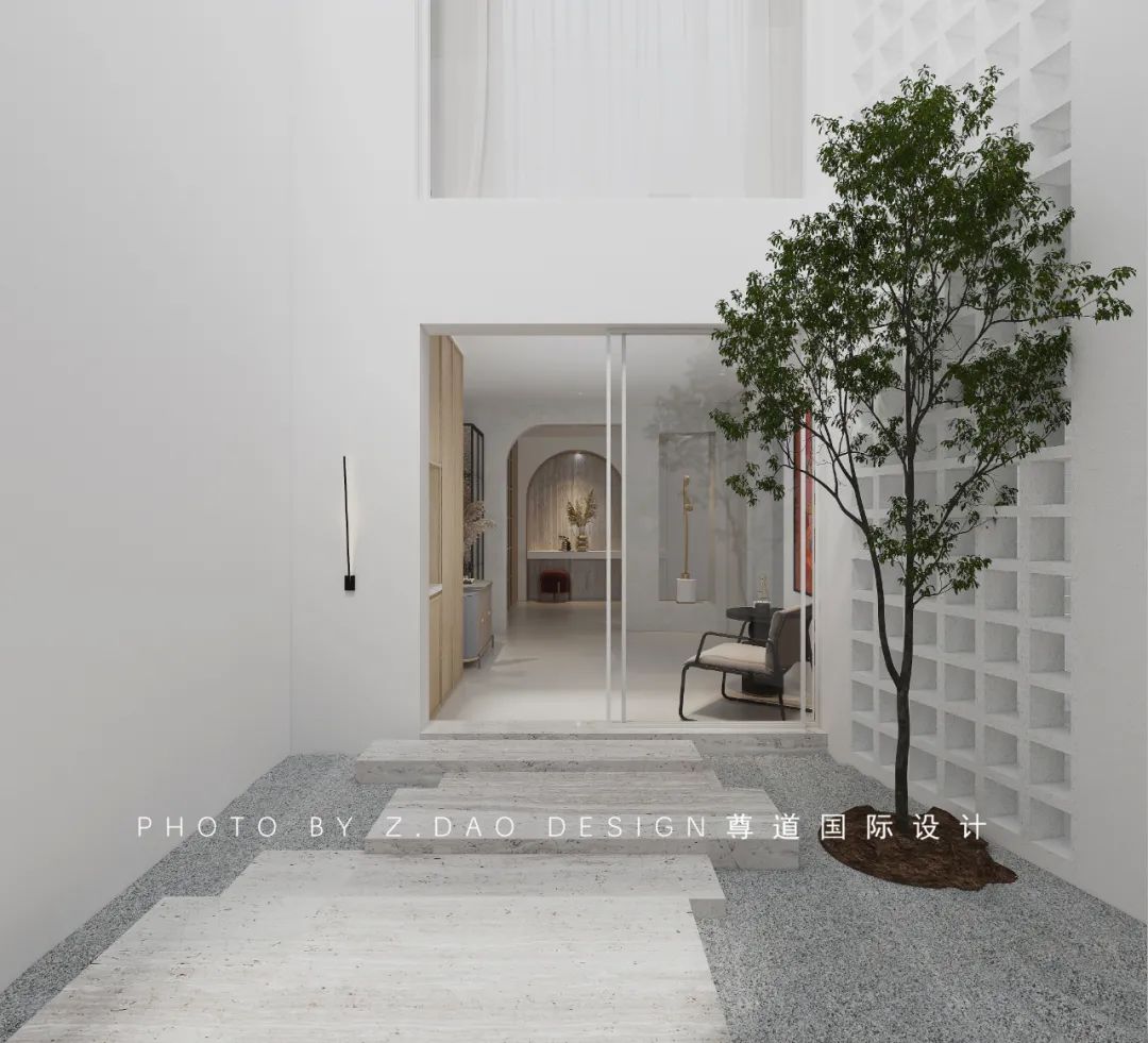 The side view of the mansion villa is well designed to make your home ...