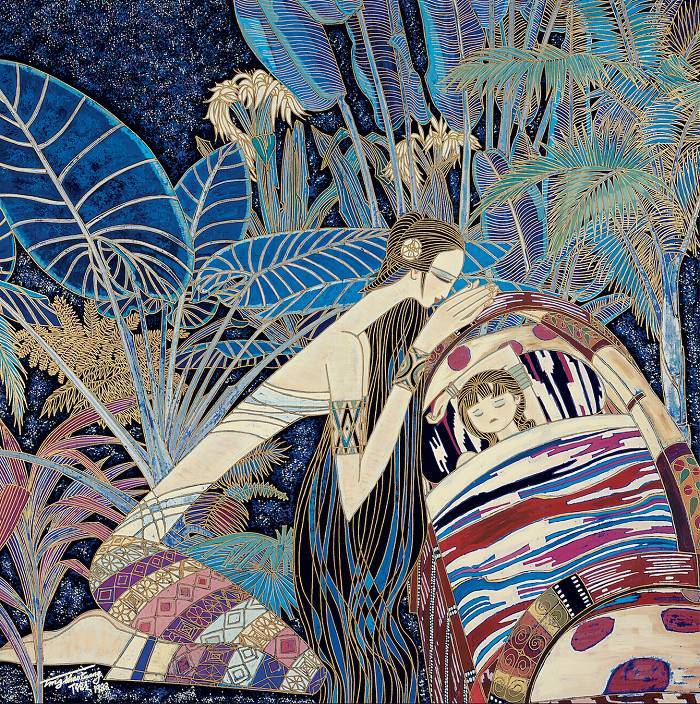 Appreciation of 26 fine works of modern heavy color painting master ...
