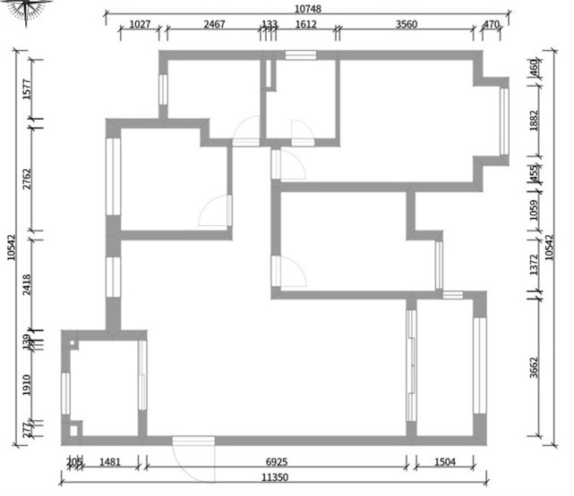 The 110-square-meter three-bedroom apartment abandons complex design ...